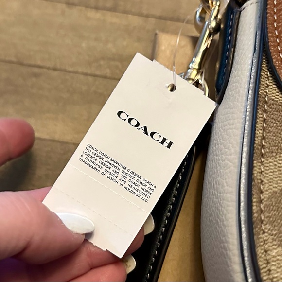 Coach | Bags | Coach Morgan Saddle Bag In Colorblock Signature Canvas ...